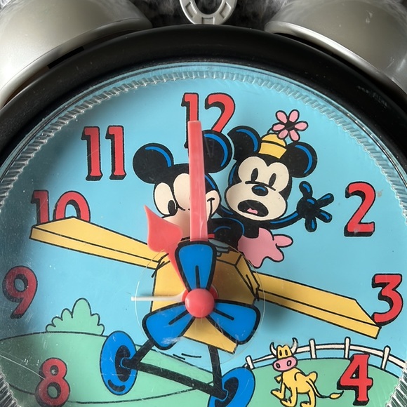 Disney | Other | Vintage Mickey And Minnie Mouse Plane Crazy Alarm ...